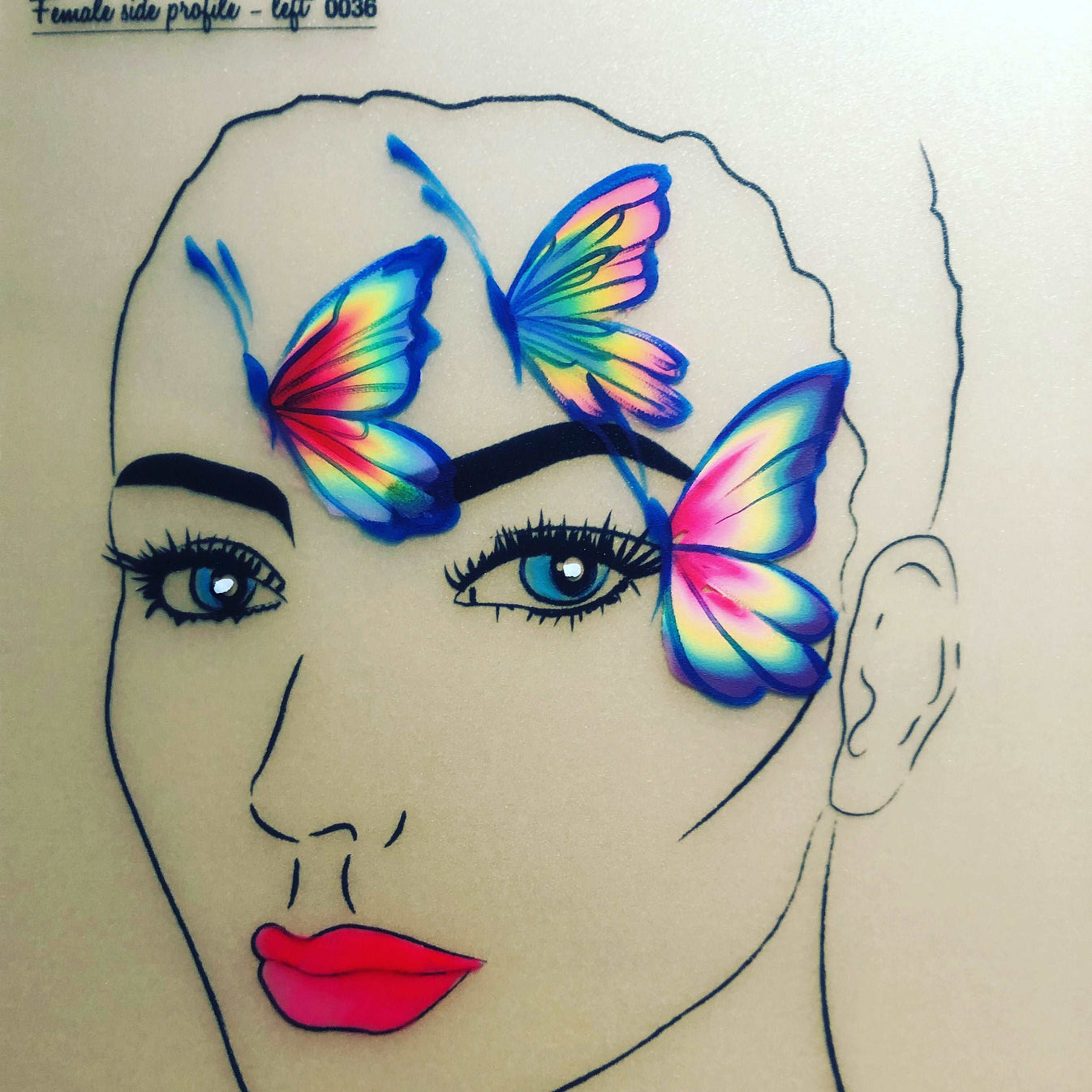 A4 3D Side Ladies (Right) Clear Face Painting Practice Board — Sally ...