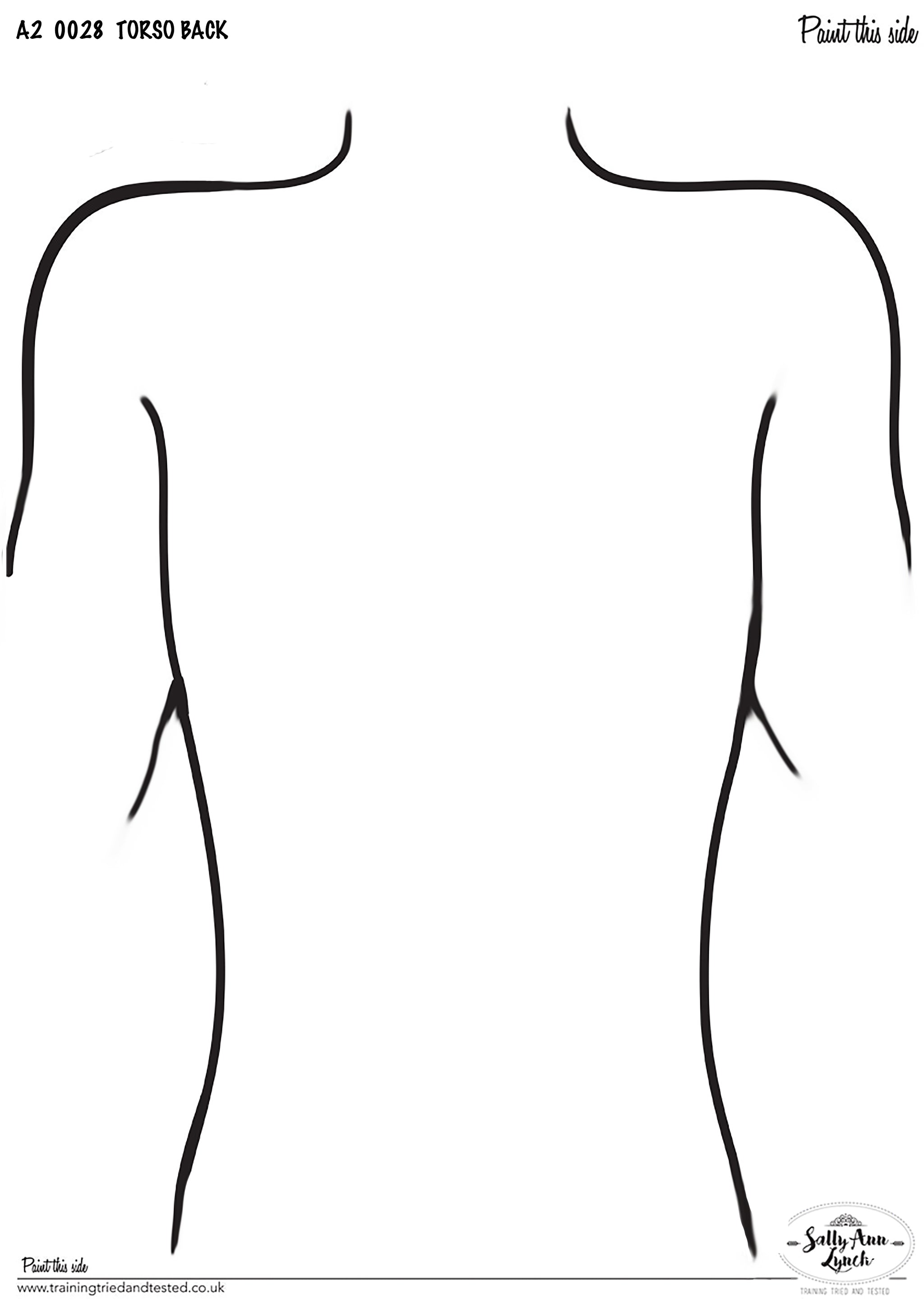 A2 Back Torso Face Painting Practice Board – Sally Ann Lynch Training ...
